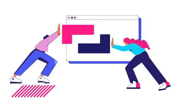 Collaborative Coding: Developers Assembling Digital Puzzle | Jiffy Designs