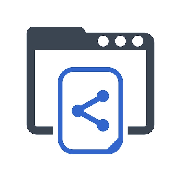 Minimalist Web Browser Window with Share Button | Jiffy Designs