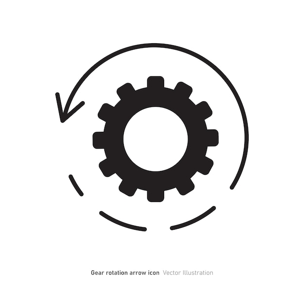 Rotating Gear Mechanism with Circular Motion Arrows | Jiffy Designs
