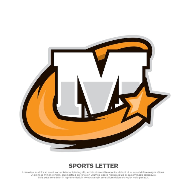 Vibrant Sports Letter Design with Shooting Star Emblem | Jiffy Designs