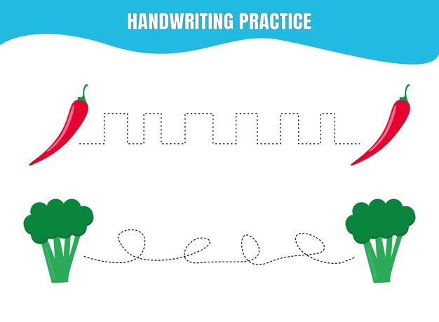 Vibrant Vegetable Handwriting Practice for Kids | Jiffy Designs