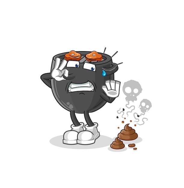 Grumpy Poop Emoji Holding Steaming Pile of Waste | Jiffy Designs