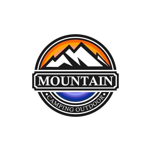 Iconic Mountain Emblem for Outdoor Enthusiasts | Jiffy Designs