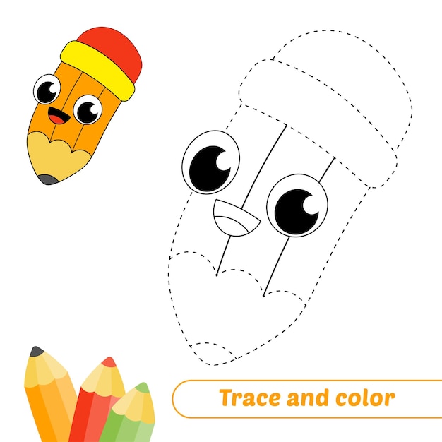 Playful Pencil Pals: Trace and Color Adventure | Jiffy Designs