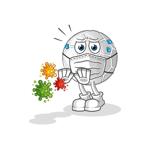 Worried Soccer Ball Confronts Colorful Virus Cells | Jiffy Designs