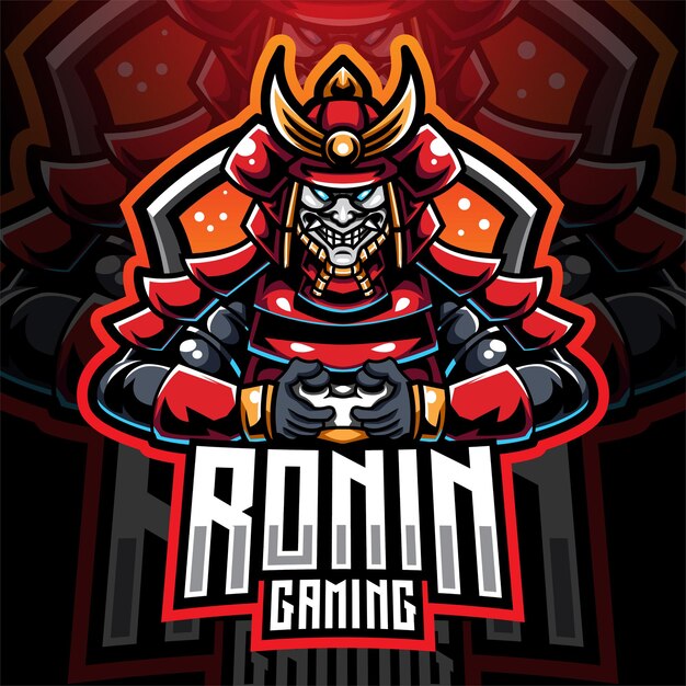Fierce Ronin Warrior Emblem for Gaming | Jiffy Designs