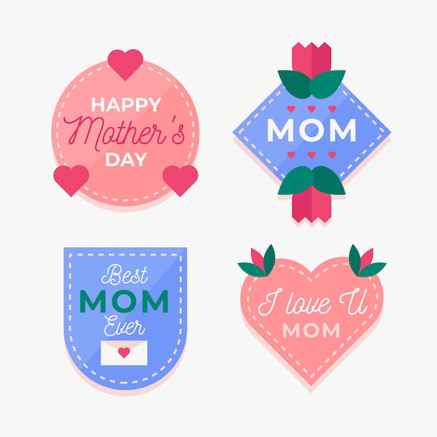 Vibrant Mother's Day Emblem Collection with Floral Designs | Jiffy Designs