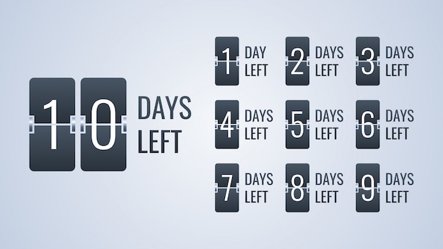 Countdown Timer with Stylized Day Indicators | Jiffy Designs