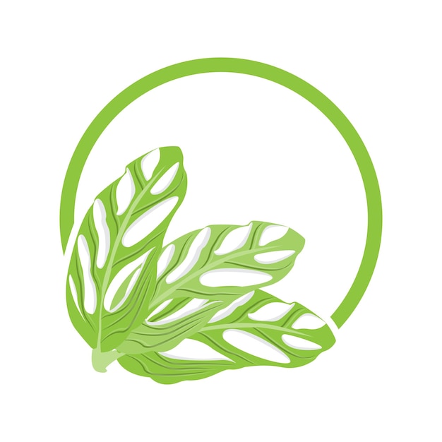 Vibrant Green Leaf Emblem in Circular Frame | Jiffy Designs