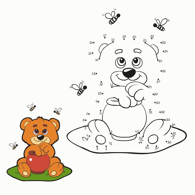 Playful Teddy Bears in Whimsical Dot-to-Dot Adventure | Jiffy Designs