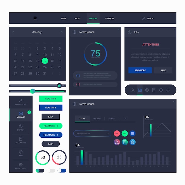Sleek and Minimalist Mobile App Dashboard Interface | Jiffy Designs