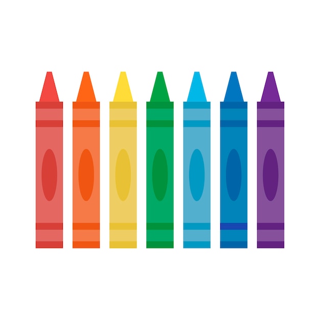 Vibrant Crayon Lineup in Rainbow Hues | Jiffy Designs