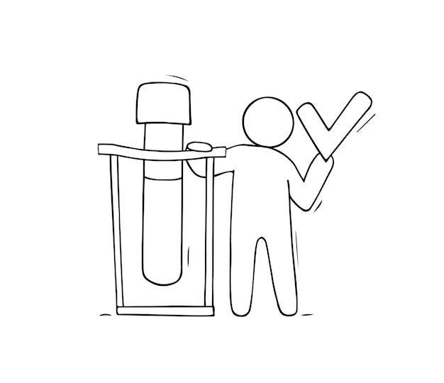 Stick Figure Demonstrating a Pencil Sharpener Tool | Jiffy Designs
