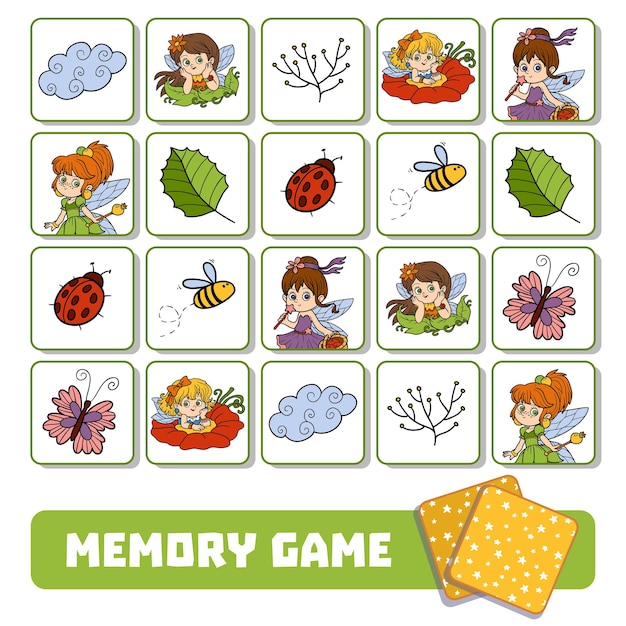 Whimsical Nature-Inspired Memory Game with Charming Illustrations ...