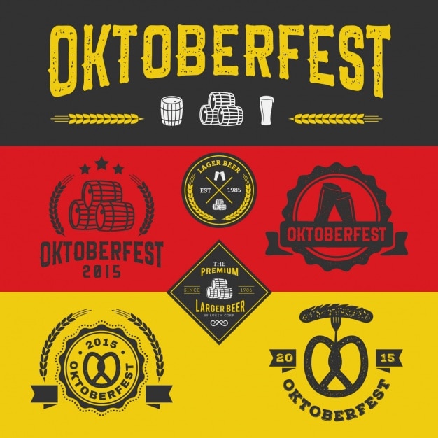 Vibrant Oktoberfest Celebration Emblems and Symbols | Jiffy Designs
