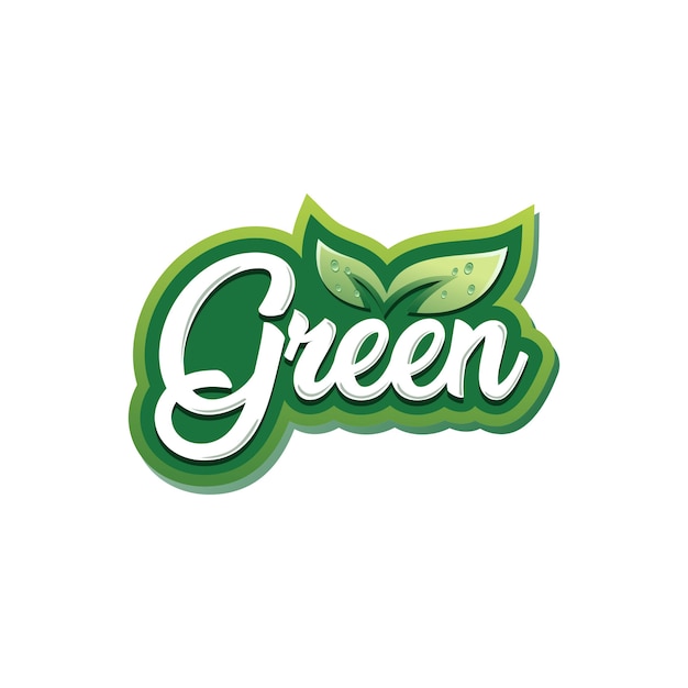 Green Leaf Typography with Eco-Friendly Lettering Design | Jiffy Designs