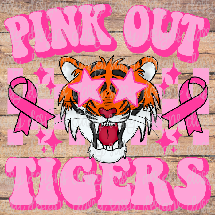 Pink Out Tigers, Breast Cancer Awareness, Football, PNG INSTANT ...