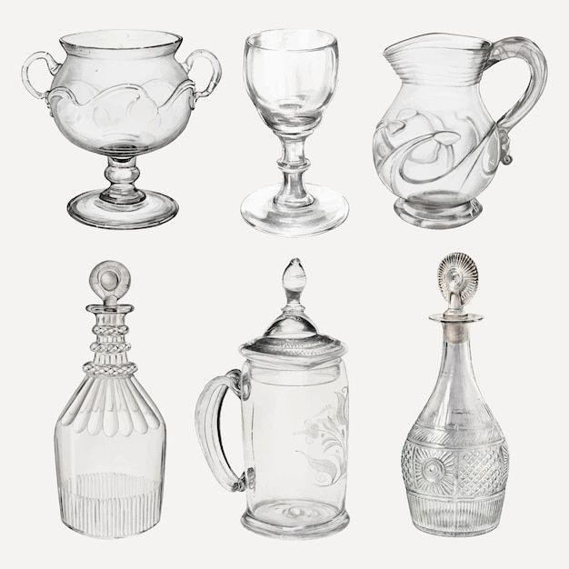 Elegant Glassware Collection: Diverse Shapes and Textures | Jiffy Designs