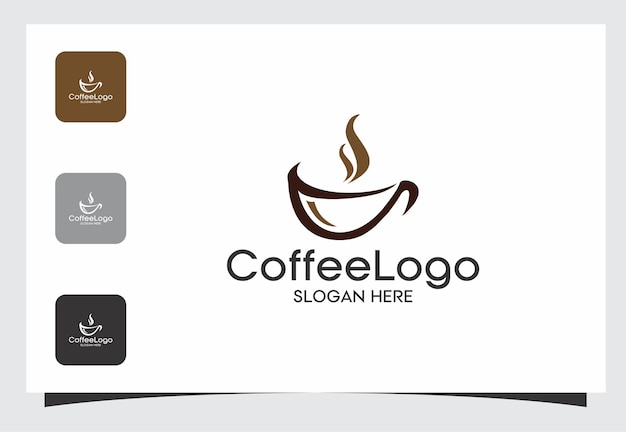 Captivating Coffee Cup Icon with Elegant Wordmark | Jiffy Designs