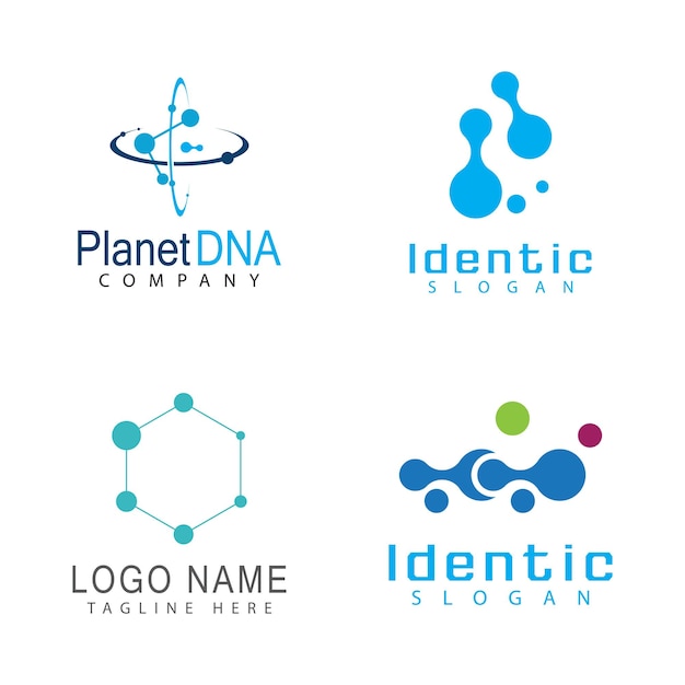 Diverse Collection of Molecular and DNA-Inspired Logos for Branding ...
