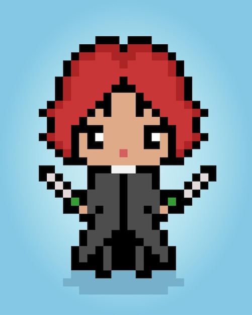 Charming Pixel Art Depiction of a Hooded Figure | Jiffy Designs