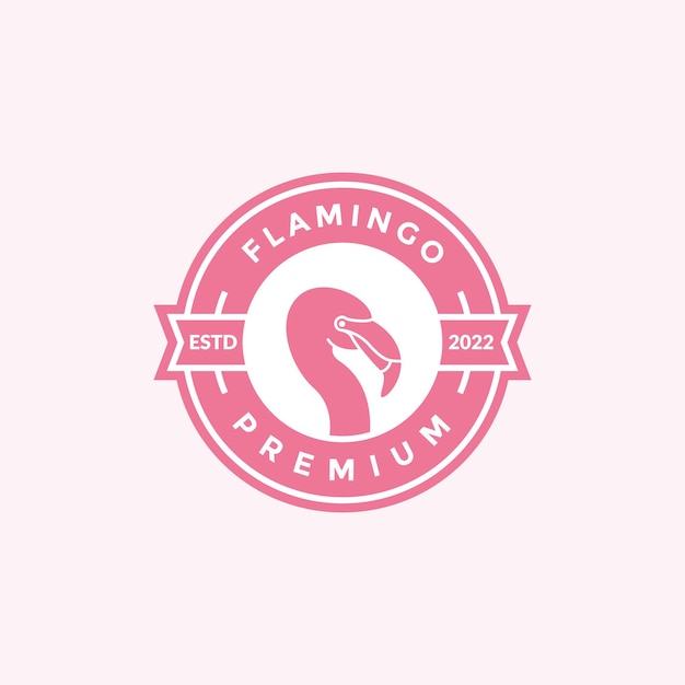Elegant Flamingo Logo Design with Ribbon Emblem | Jiffy Designs