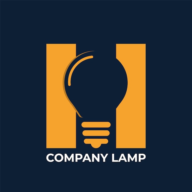 Striking Illumination: Iconic Company Lamp Symbol on Navy | Jiffy Designs