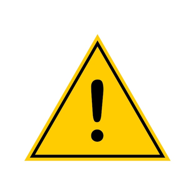 Striking Yellow Warning Sign with Exclamation Mark Symbol | Jiffy Designs