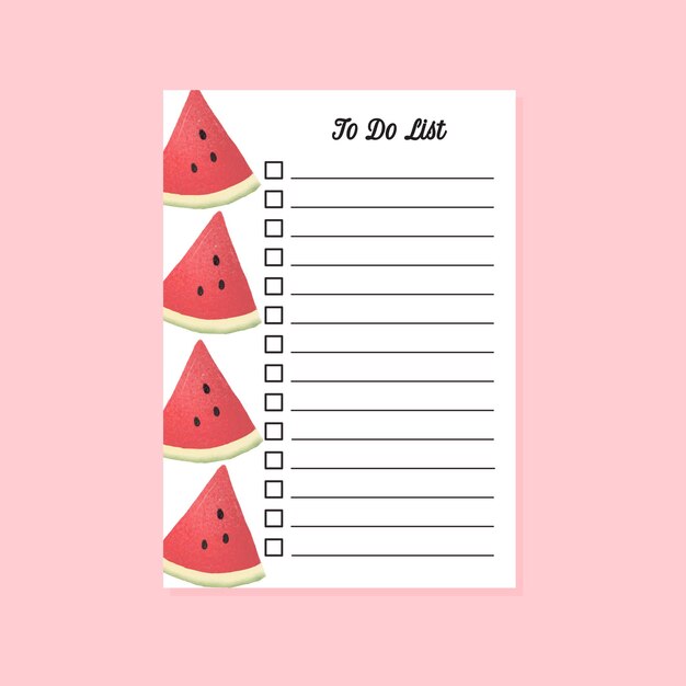 Juicy Watermelon Slices on Checklist To-Do List | Jiffy Designs