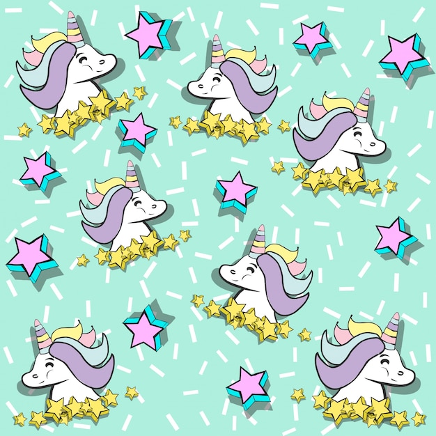 Whimsical Unicorn Parade with Sparkling Stars and Glitter | Jiffy Designs