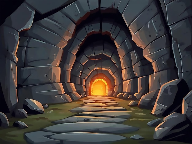 Enchanting Subterranean Passage: A Captivating Cavern Landscape | Jiffy ...