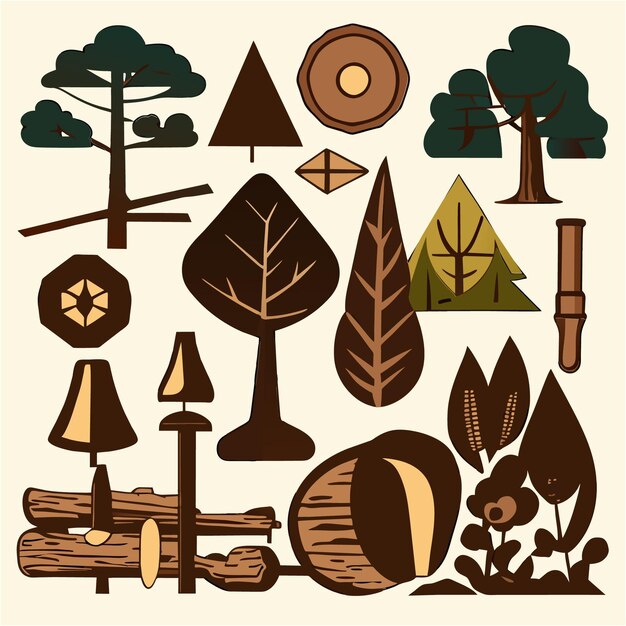 Enchanting Collection of Nature-Inspired Geometric Shapes and Elements ...