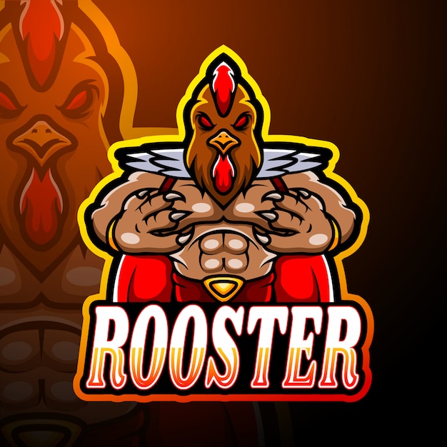 Fierce and Feisty Rooster Mascot Logo Design | Jiffy Designs