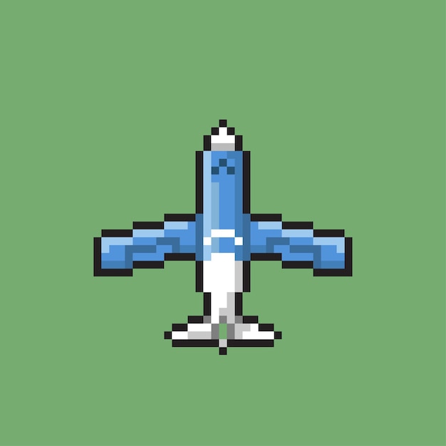 Retro Pixel Art Plane Soaring Through the Sky | Jiffy Designs