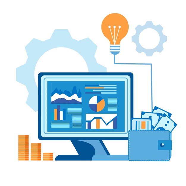 Innovative Data Analytics Visualized on a Desktop Computer | Jiffy Designs