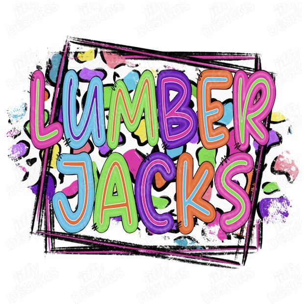 'Lumber Jacks' Vibrant Graffiti-Style Letters with Playful Splatter ...