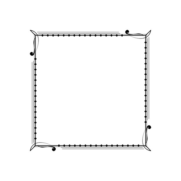Minimalist Geometric Frame with Dotted Border and Corners | Jiffy Designs