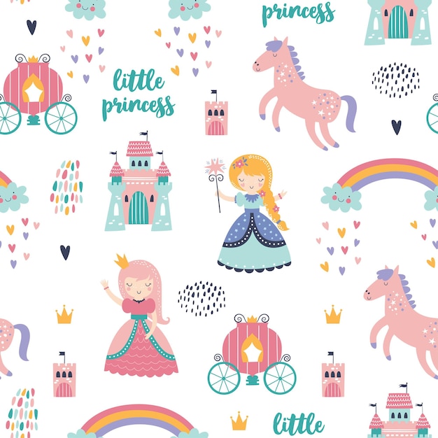 Enchanting Collection of Whimsical Princess-Themed Elements | Jiffy Designs