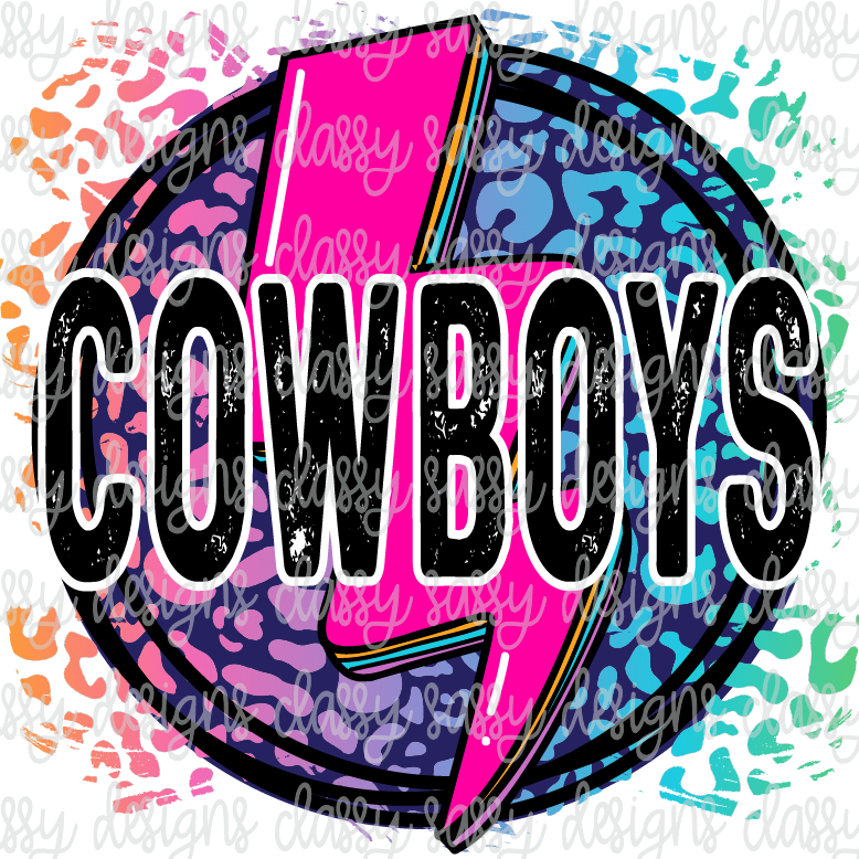 Cowboys Lightning Bolt | Jiffy Designs
