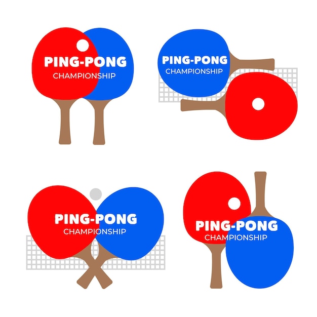 Vibrant Ping-Pong Championship Rackets and Balls in Collection | Jiffy ...