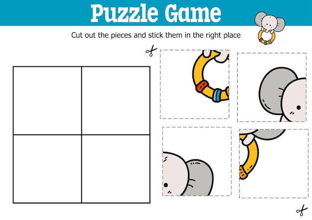 Playful Puzzle Adventure: Assemble Cute Elephant Pieces | Jiffy Designs
