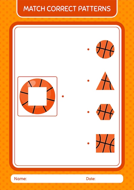 Matching Basketball Patterns: A Fun Visual Puzzle | Jiffy Designs