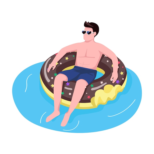Stylish Man Relaxing on Inflatable Pool Float | Jiffy Designs