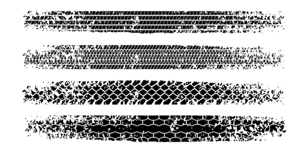Grunge Tire Tread Patterns in Black and White | Jiffy Designs