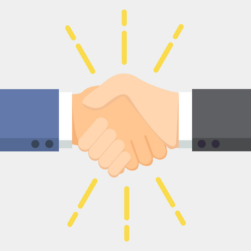 Business Man Handshake. Vector Illustration | Jiffy Designs