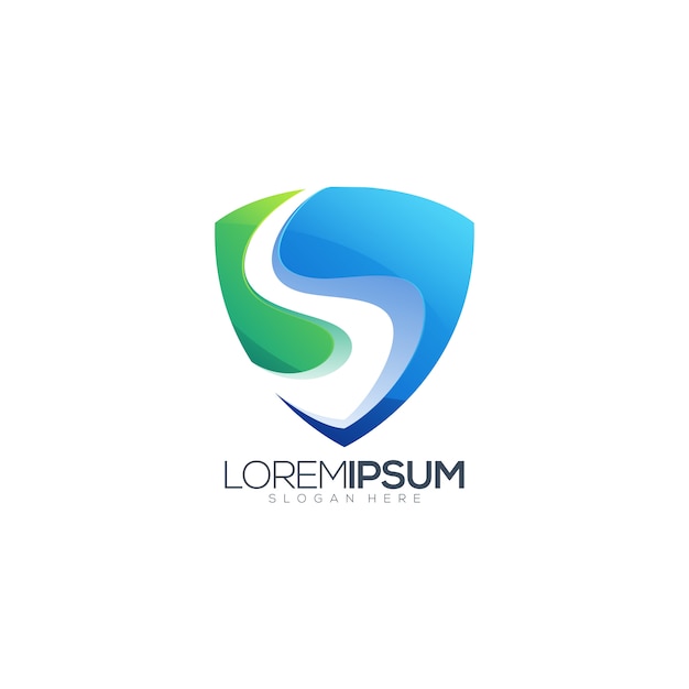 Vibrant Shield-Shaped Logo with Flowing Curves | Jiffy Designs