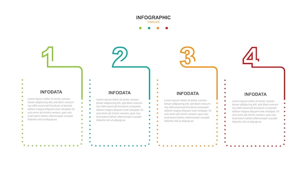 Vibrant Infographic Shapes with Numbered Text Placeholders | Jiffy Designs