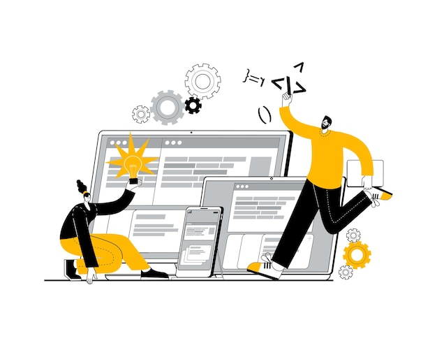 Vibrant Digital Collaboration: Teamwork, Coding, and Technological Innovation | Jiffy Designs