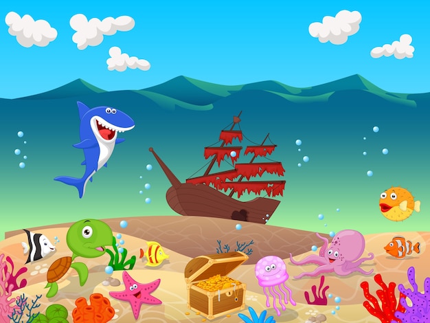 Vibrant Underwater Adventure with Friendly Sea Creatures | Jiffy Designs