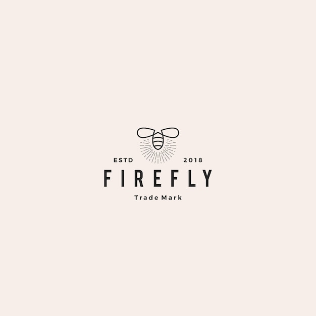 Elegant Firefly Emblem with Minimalist Design | Jiffy Designs